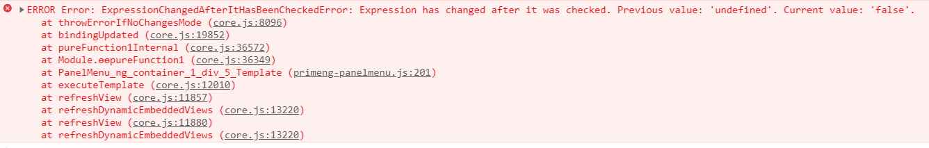 p-panelMenu - Expression changed after checked · Issue #8940 · primefaces/primeng · GitHub