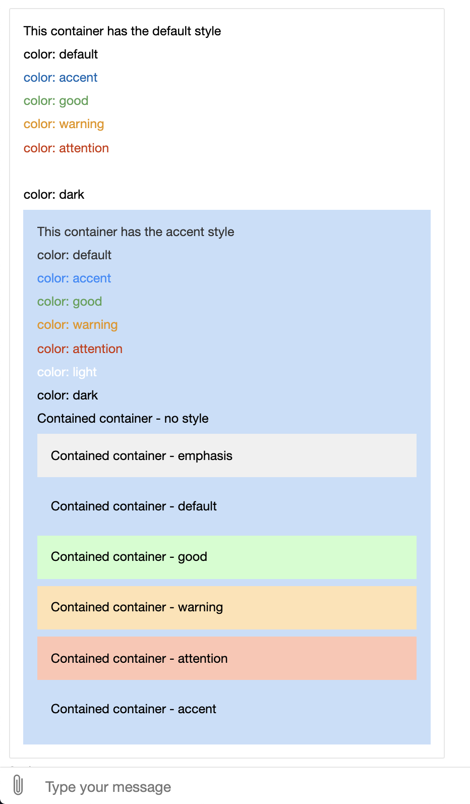 Adaptivecard container with style not rendering correctly · Issue #3037 · microsoft/BotFramework ...