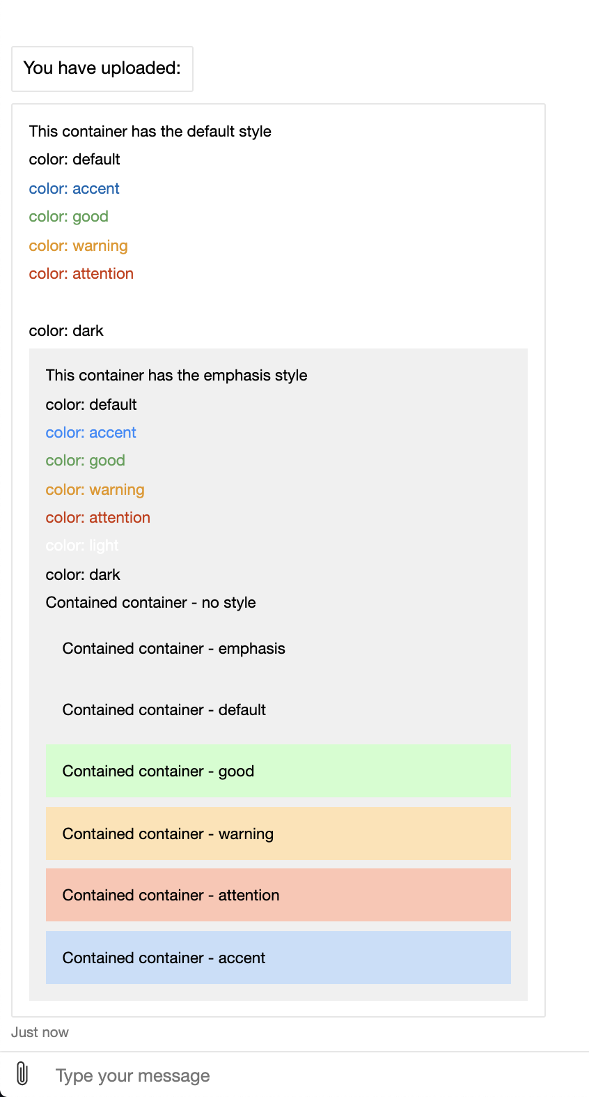 Adaptivecard container with style not rendering correctly · Issue #3037 · microsoft/BotFramework ...