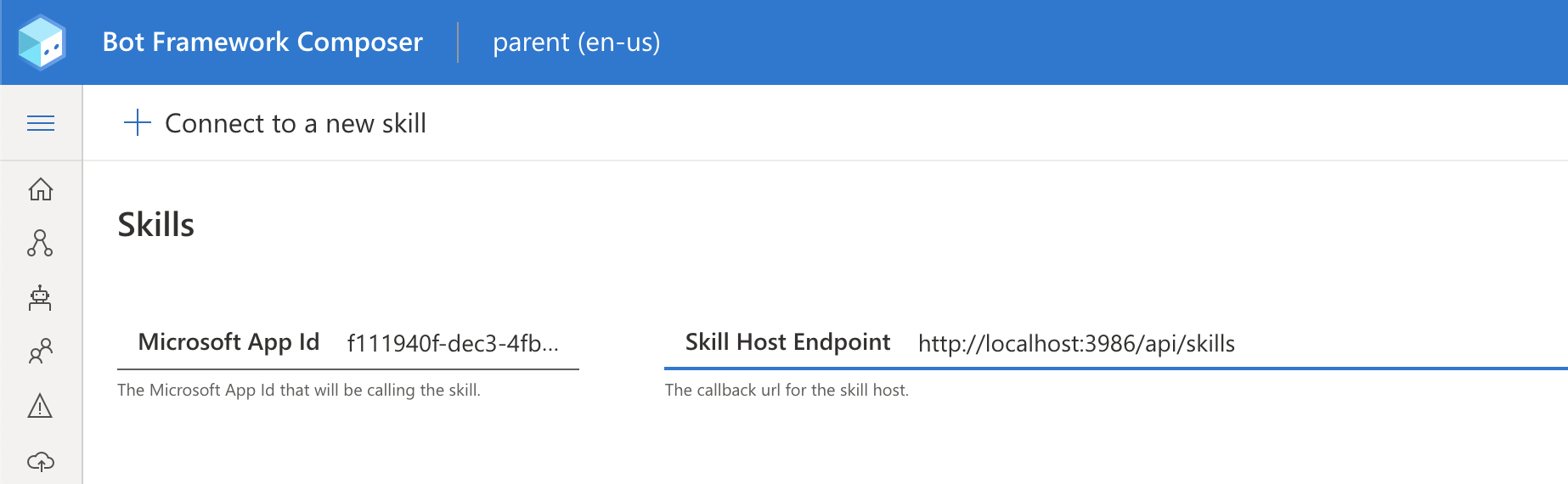 Error in invoking Skill ID .. ""http://localhost:3980/manifests/EmptyBot-0-2-0-0-manifest.json ...