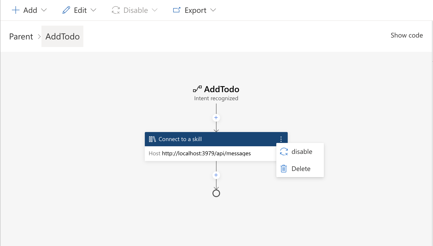 [visual editor] Add enable and disable to the actions menu · Issue ...