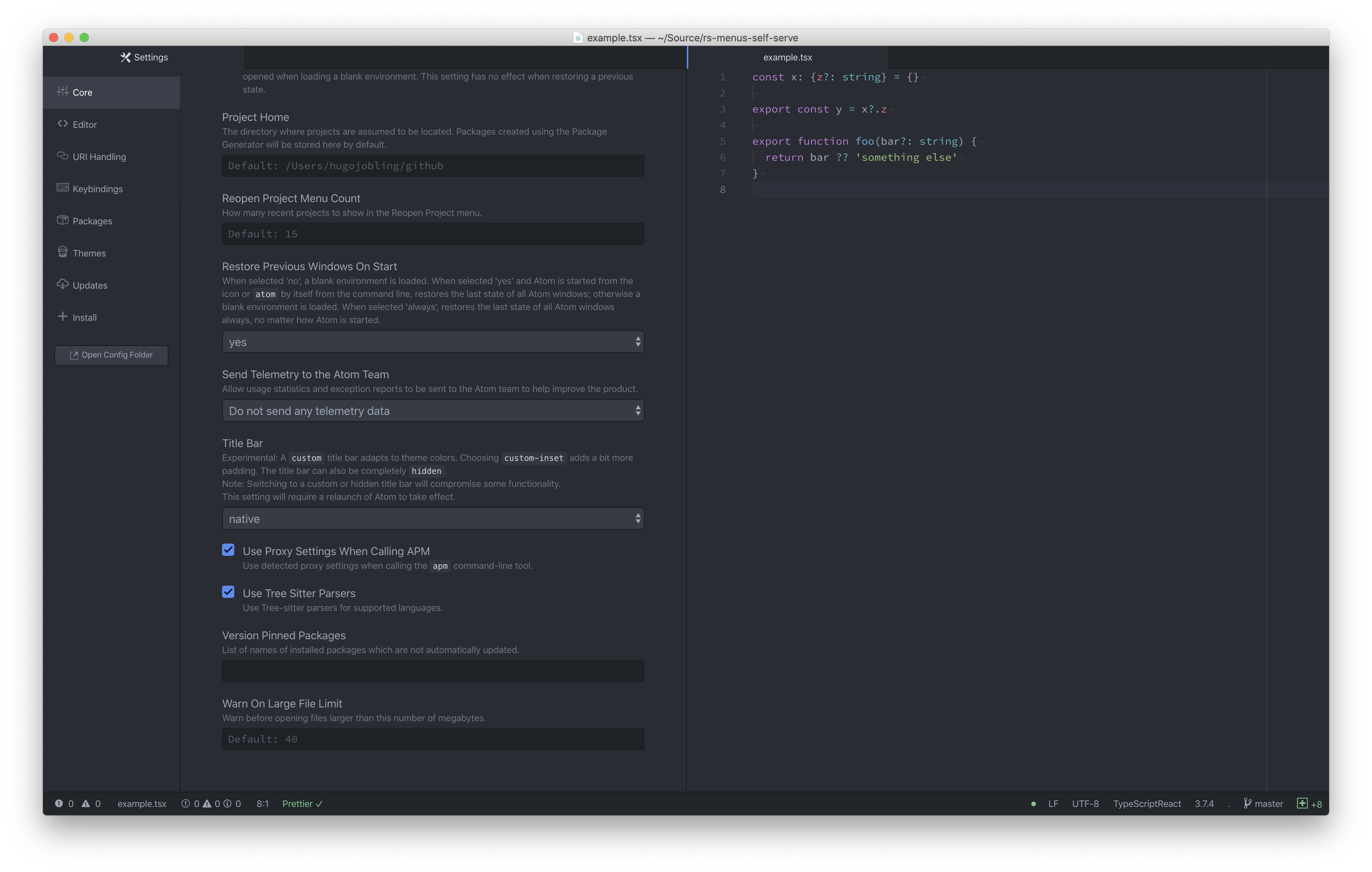 atom version 1.43.0: Typescript syntax highlighting is not working ...