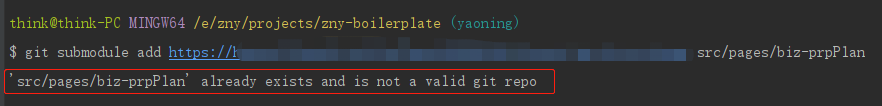 Git Submodule Add时提示“projectfolder Already Exists In The Index” · Issue 4633