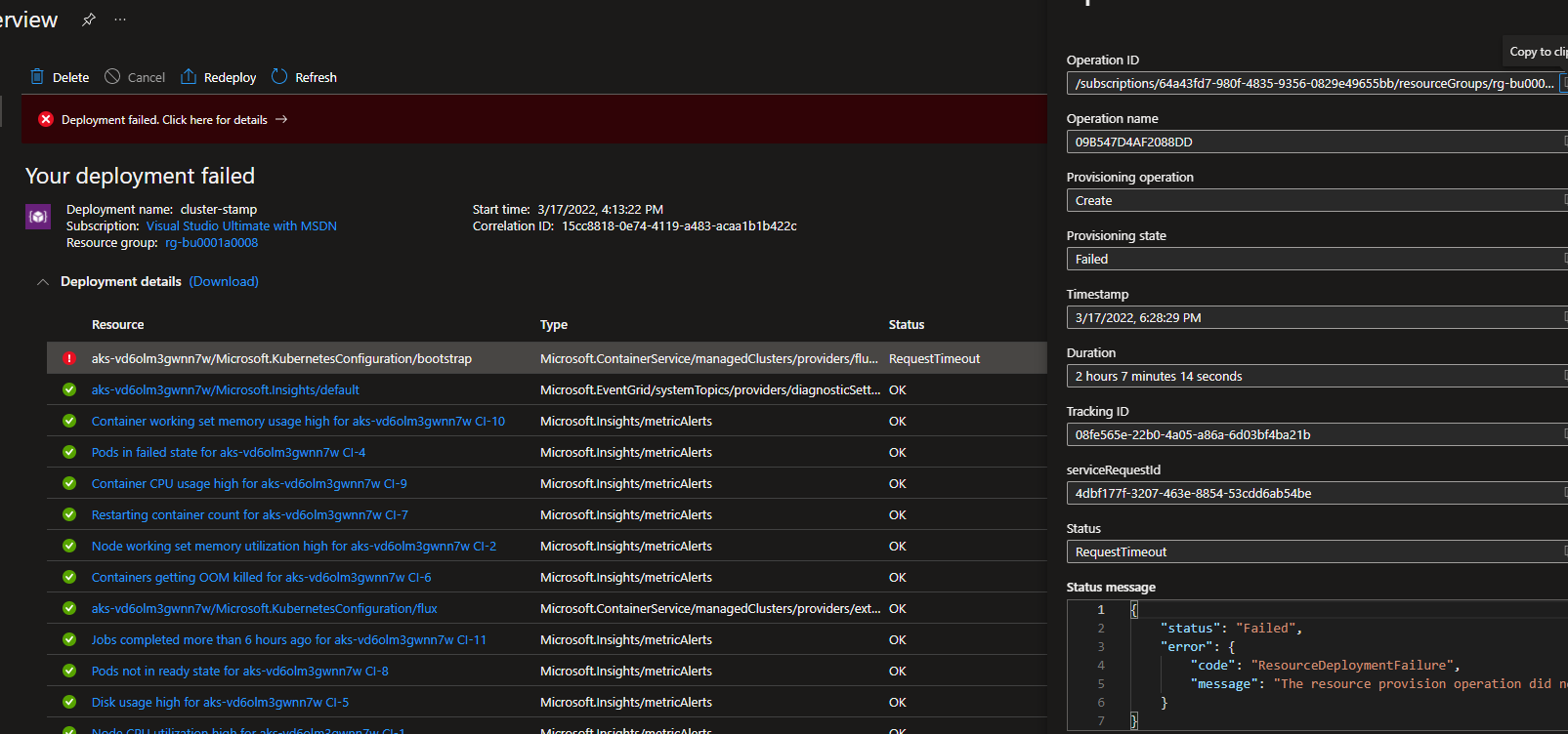 "The resource provision operation did not complete within the allowed timeout period." - 06-aks ...