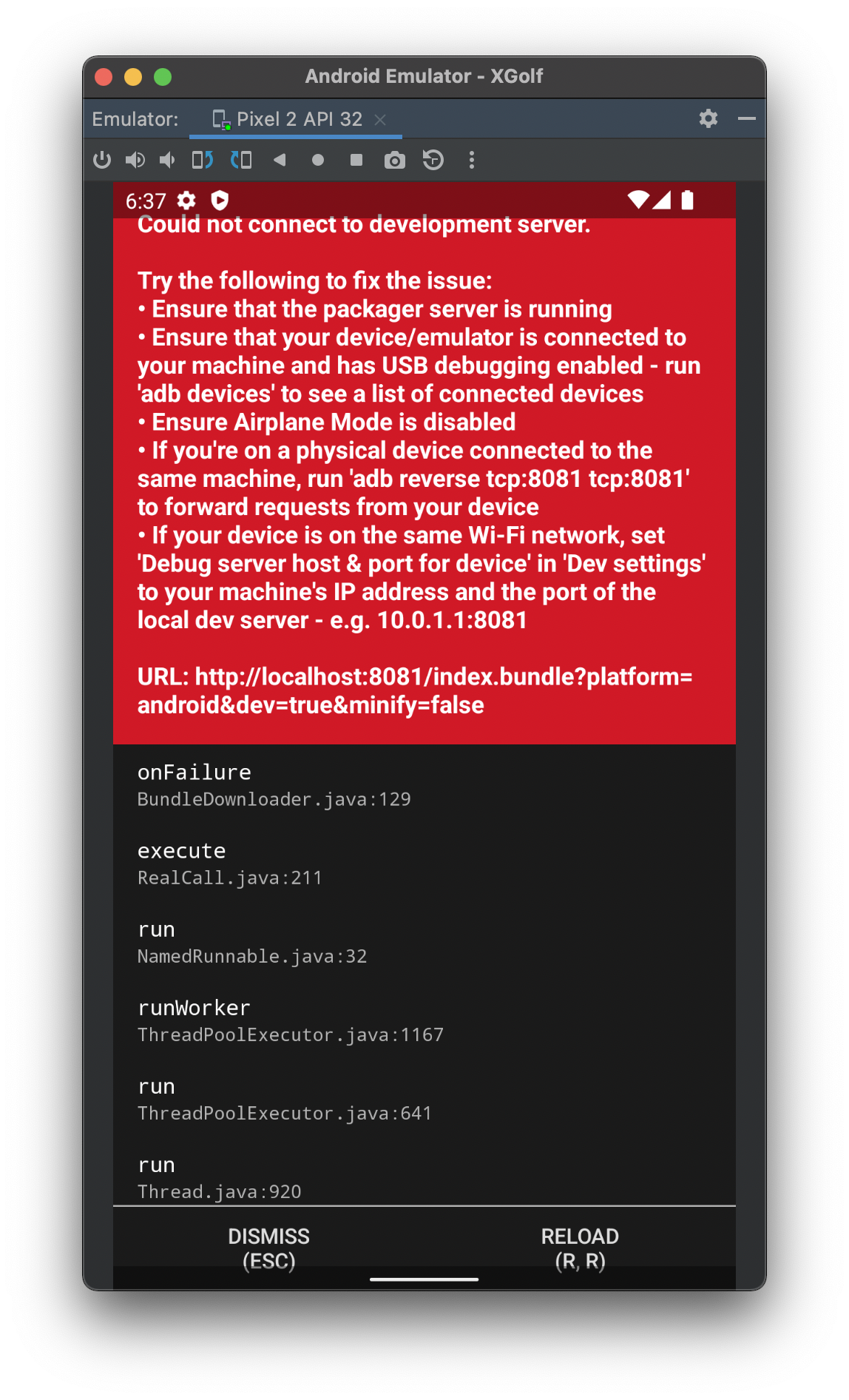 Metro bundler not working on Android Simulator. · Issue #33136 ...