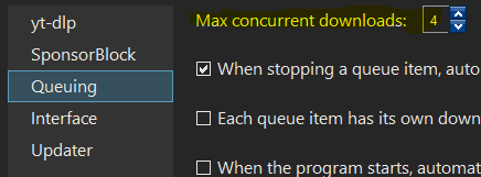 Concurrent Downloads Setting Does Not Apply · Issue #79 · ErrorFlynn/ytdlp-interface · GitHub