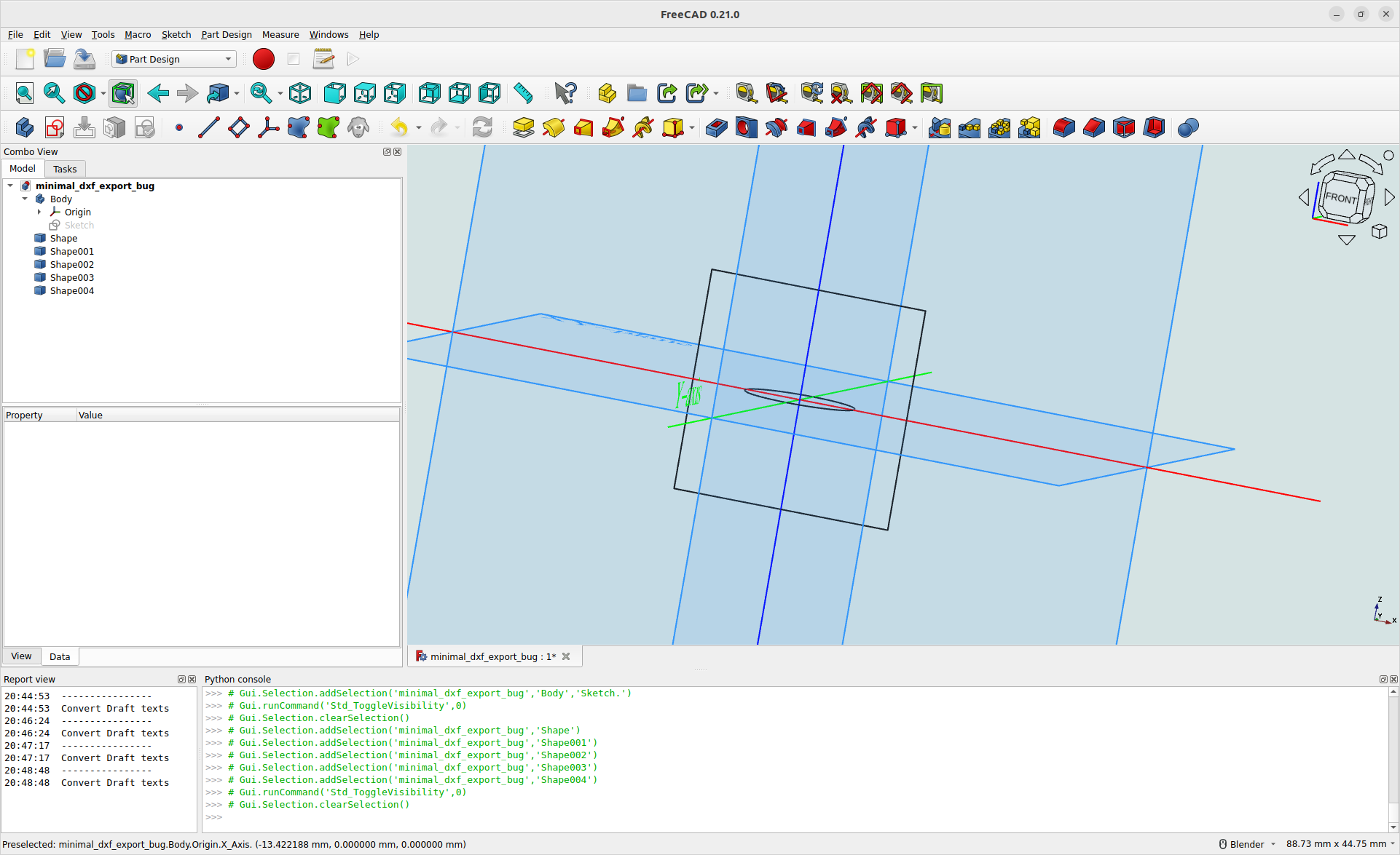 [Problem] DXF export broken for sketches on non xy-plane · Issue #11224 · FreeCAD/FreeCAD · GitHub