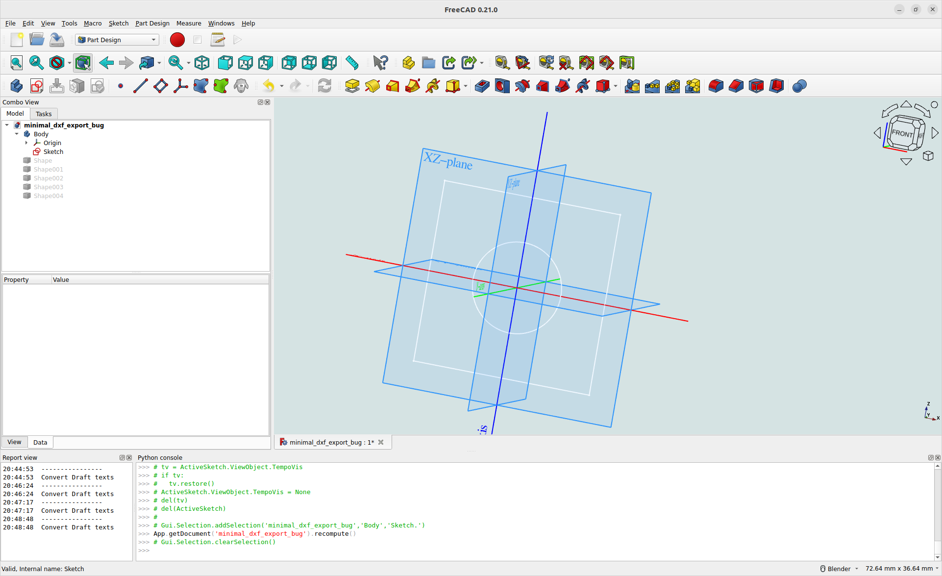 [Problem] DXF export broken for sketches on non xy-plane · Issue #11224 · FreeCAD/FreeCAD · GitHub