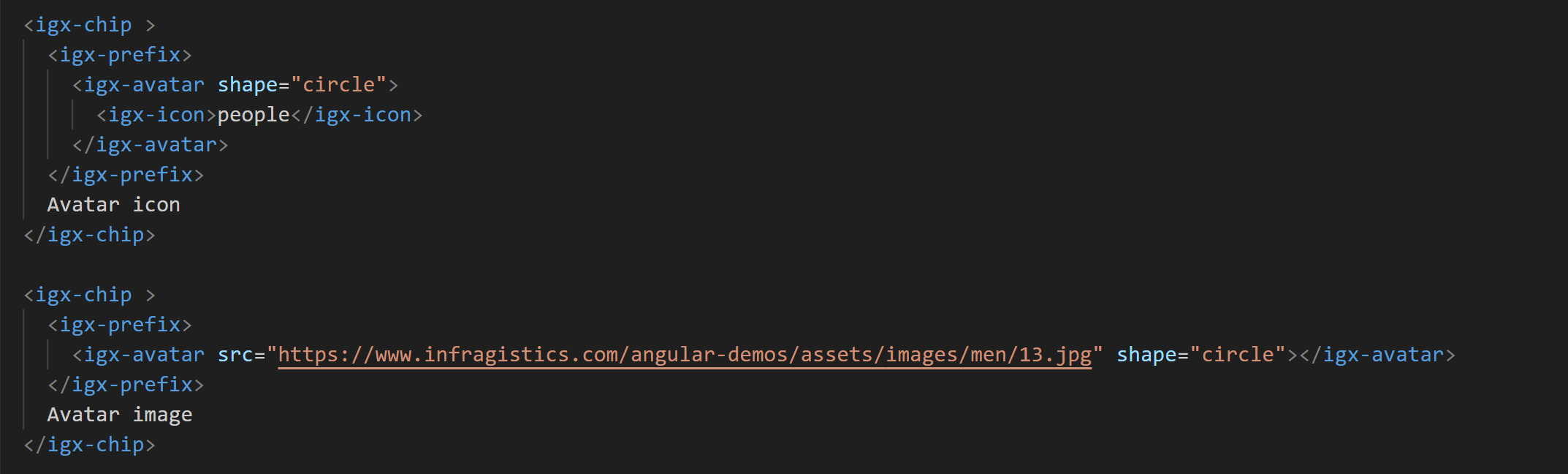 igx-avatar is cut when used inside igx-chip and wrapped with igxPrefix directive · Issue #13679 ...