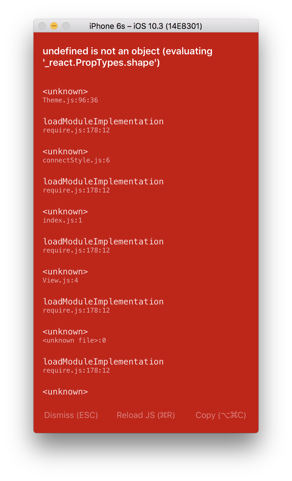 Undefined Is Not An Object Evaluating Reactnative Navigationexperimental Header · Issue