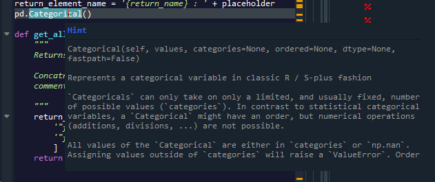 Calltips show incomplete function signatures across different ...
