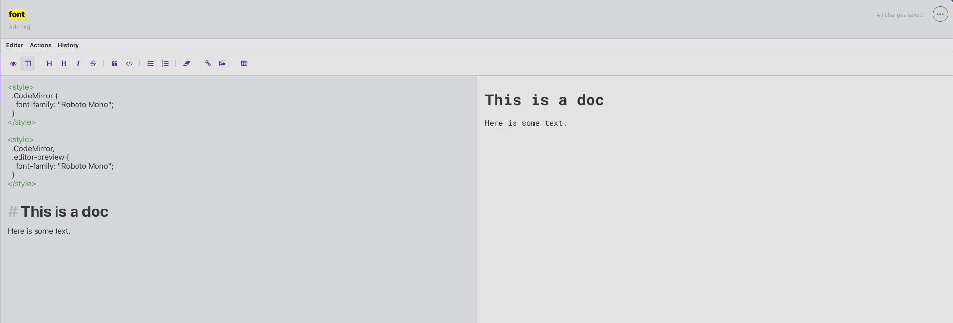 Use Monospace Fonts In Markdown Editor Modes · Issue 1481