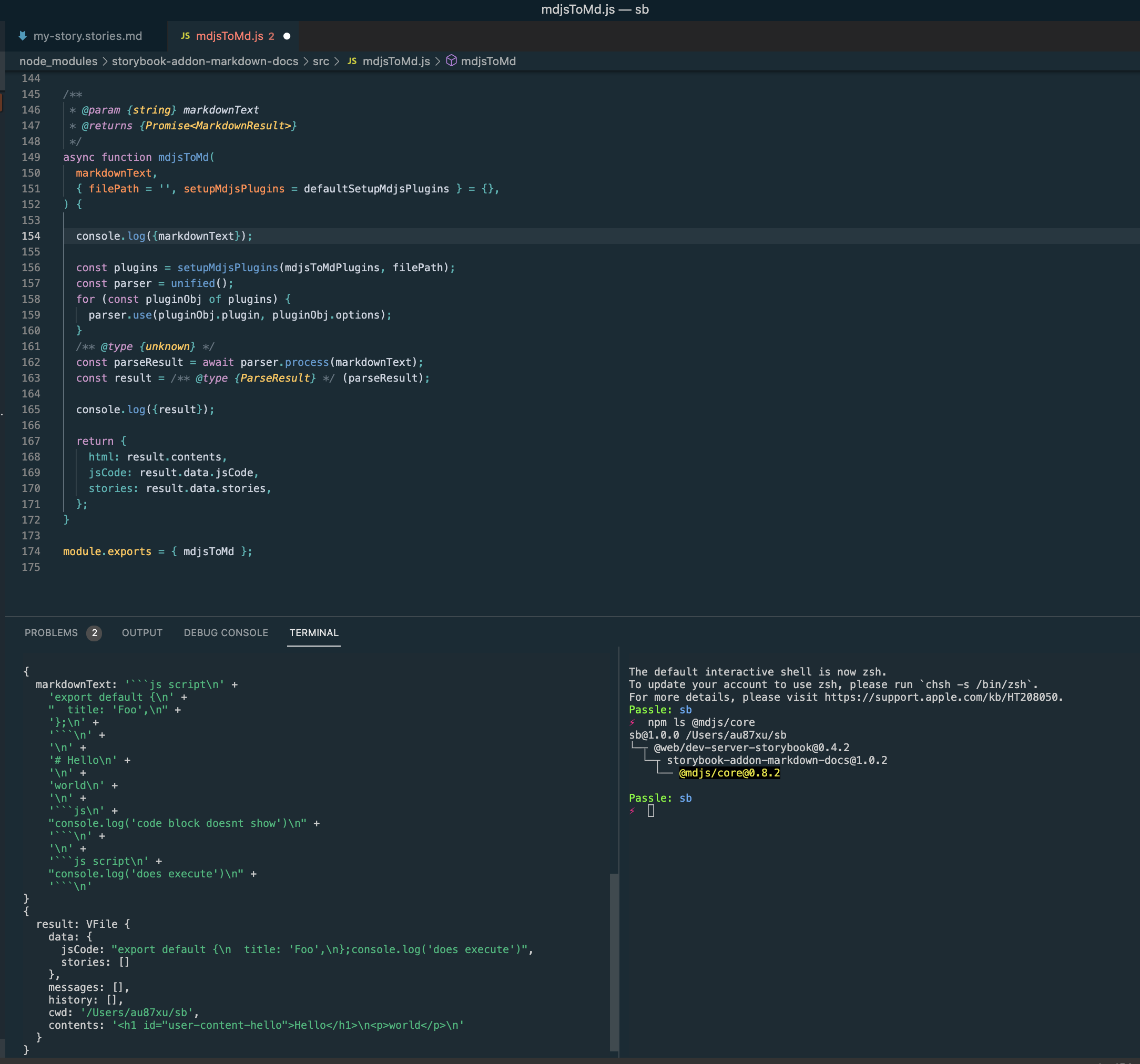 Regular code snippets disappear in mdjs · Issue #2393 · open-wc/open-wc · GitHub