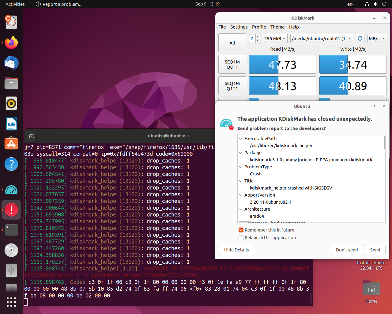 Kdiskmarkhelper Segfault Error 4 In Libqt5dbusso · Issue 93 · Jonmagonkdiskmark · Github