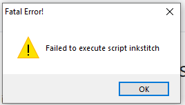 Giving Inkstitch an other try. Errors... · Issue #855 · inkstitch/inkstitch · GitHub