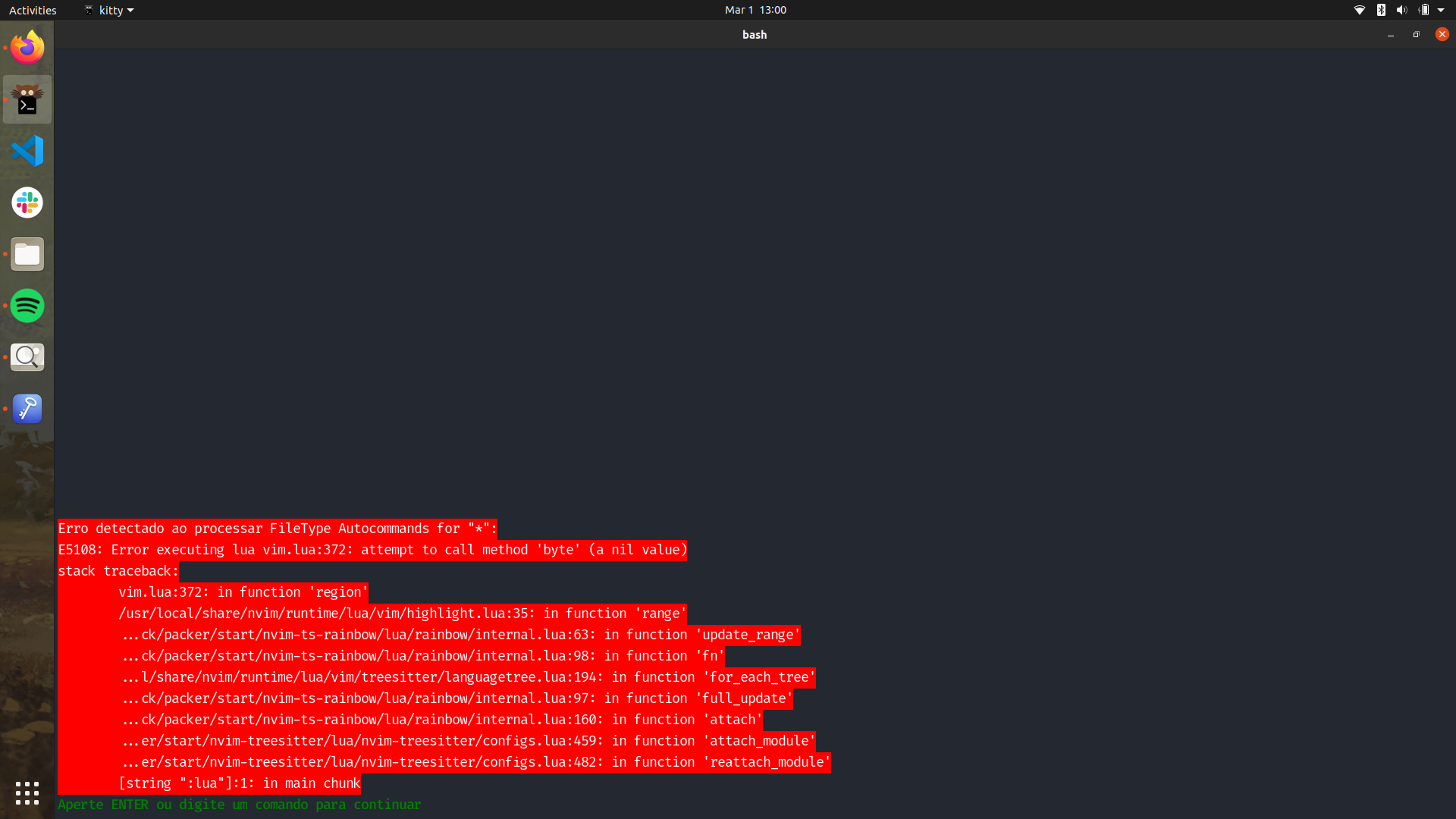 E5108 Attempt to call method 'byte' · Issue #94 · p00f/nvim-ts-rainbow · GitHub