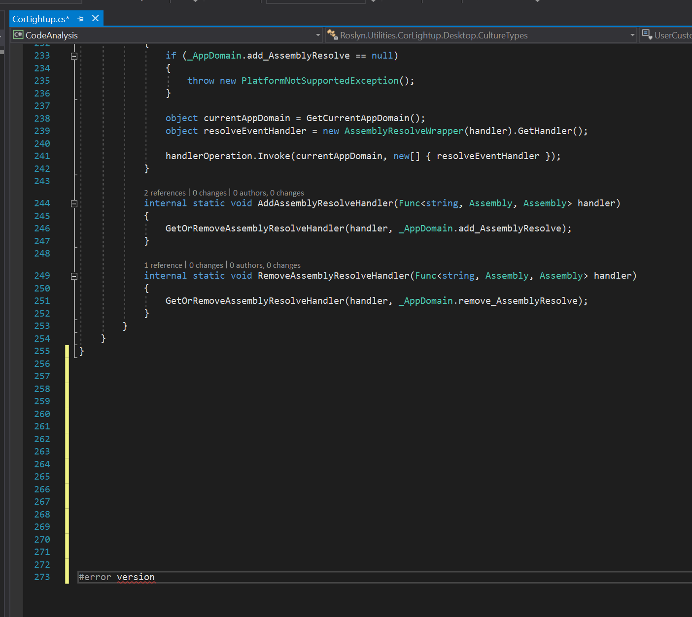 Synaxclassifier Exception Typing Directive At End Of File · Issue 24410 · Dotnetroslyn · Github 