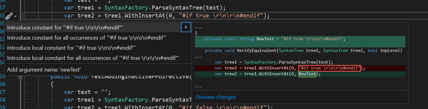 Quick Actions on String Literal Hangs · Issue #28972 · dotnet/roslyn · GitHub
