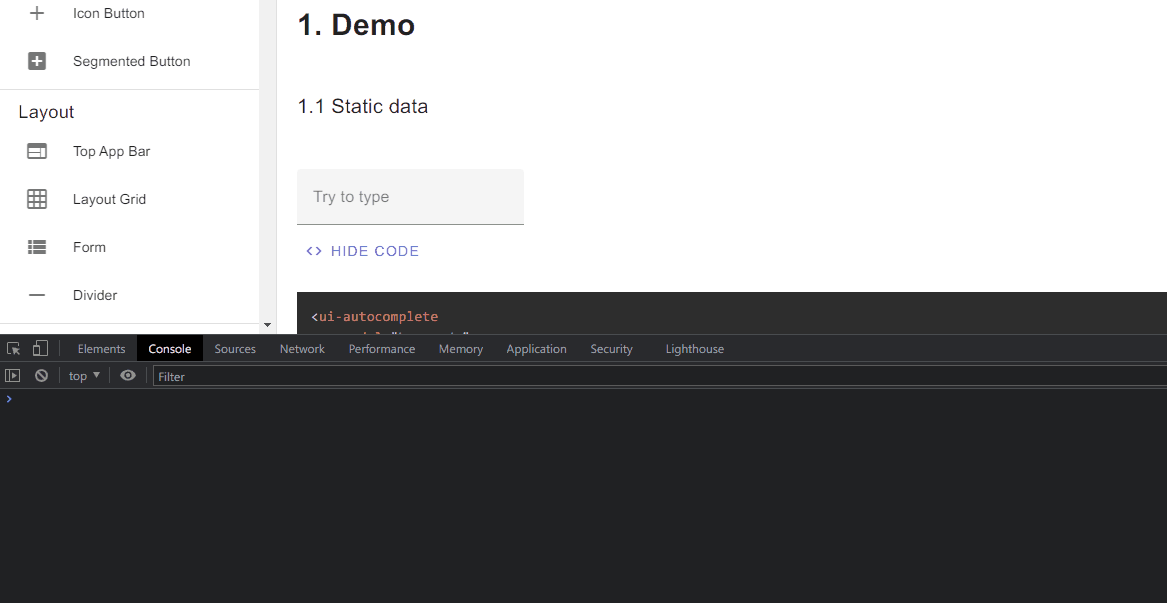 Autocomplete component throwing error on pressing enter key · Issue #78 ...