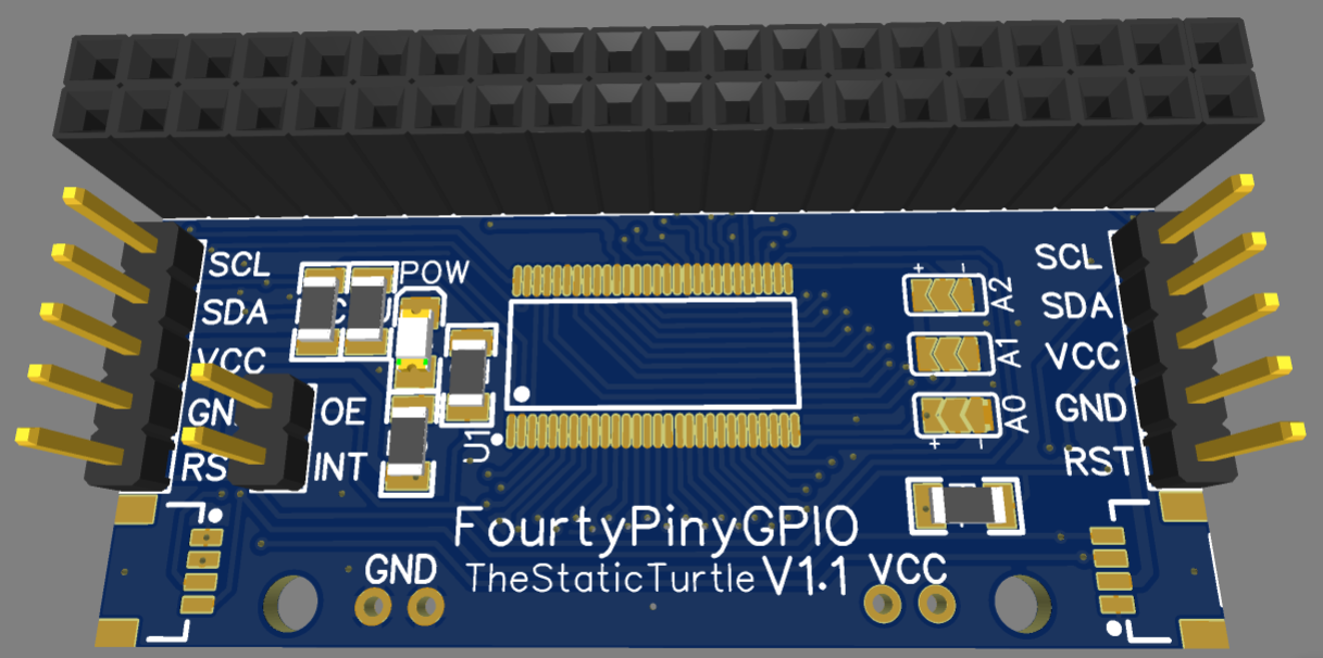 GitHub - TheStaticTurtle/FourtyPiny: This project is a simple i2c 40 pin GPIO expander module ...