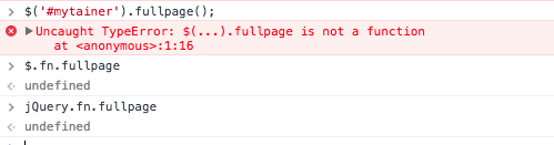 Uncaught TypeError: $(...).fullpage is not a function · Issue #3152 · alvarotrigo/fullPage.js ...