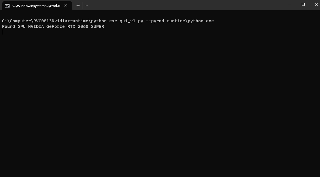 无法打开，只有黑框。已更换过旧版本,旧显卡,以及从nvidia studio驱动更换为GRD驱动依然打不开，朋友的电脑可以。 · Issue #1046 · RVC-Project ...