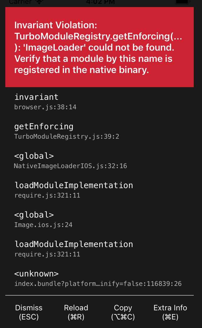 ios - TurboModuleRegistry.getEnforcing 'ImageLoader' issue · Issue #28620 · facebook/react ...