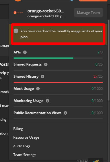 'An error occurred while running this request. Open DevTools for more info.' while running ...