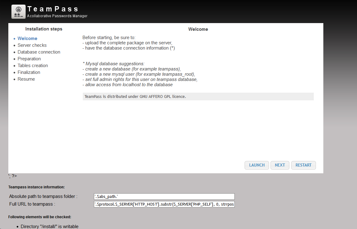 Unable to install Teampass · Issue #2562 · nilsteampassnet/TeamPass · GitHub