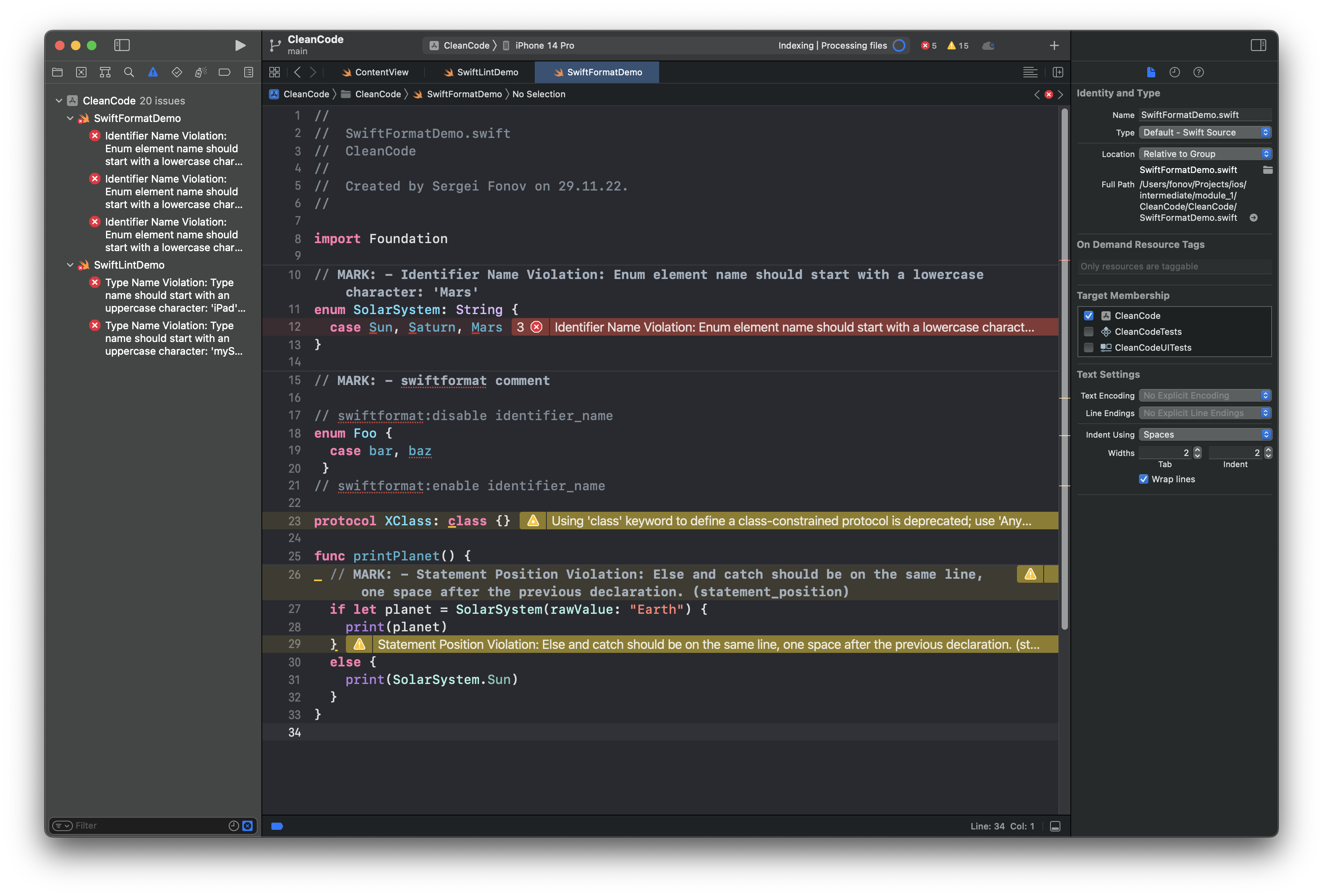GitHub - fonov/demo-swift-lint-and-format-toolkit GitHub - fonov/demo-swift-lint-and-format-toolkit