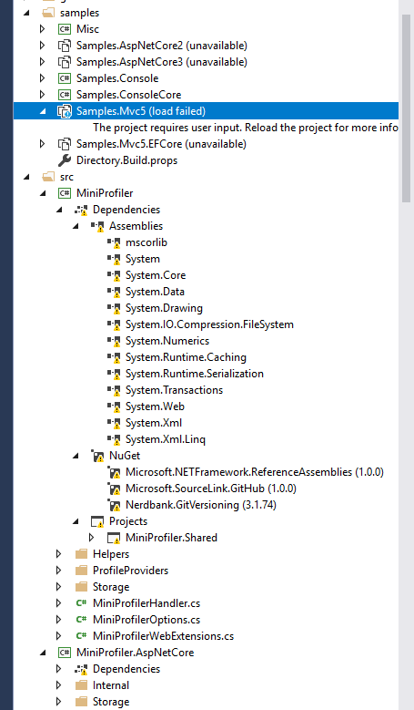 Problems opening code in Visual Studio · Issue #489 · MiniProfiler/dotnet · GitHub