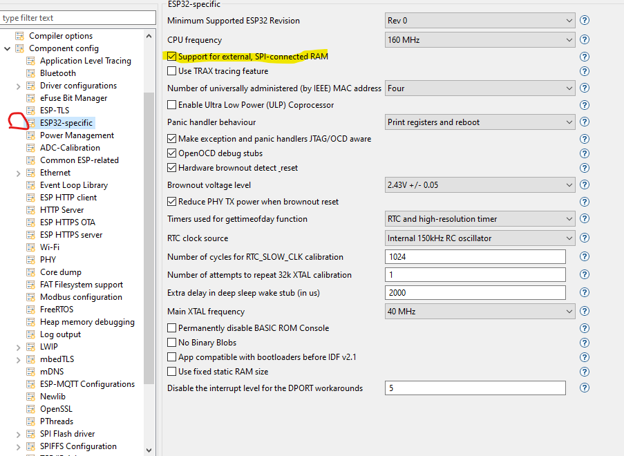 sdkconfig SPI RAM config are not available (IEP-212) · Issue #105 · espressif/idf-eclipse-plugin ...