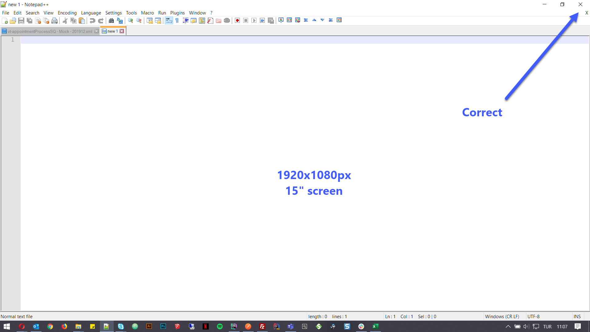 Notepad++ v7.8.1 - The power switch is not in the corner. There's a ...
