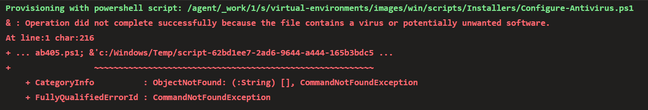[Windows] Configure-Antivirus.ps1 is marked as dangerous · Issue #5847 · actions/runner-images ...