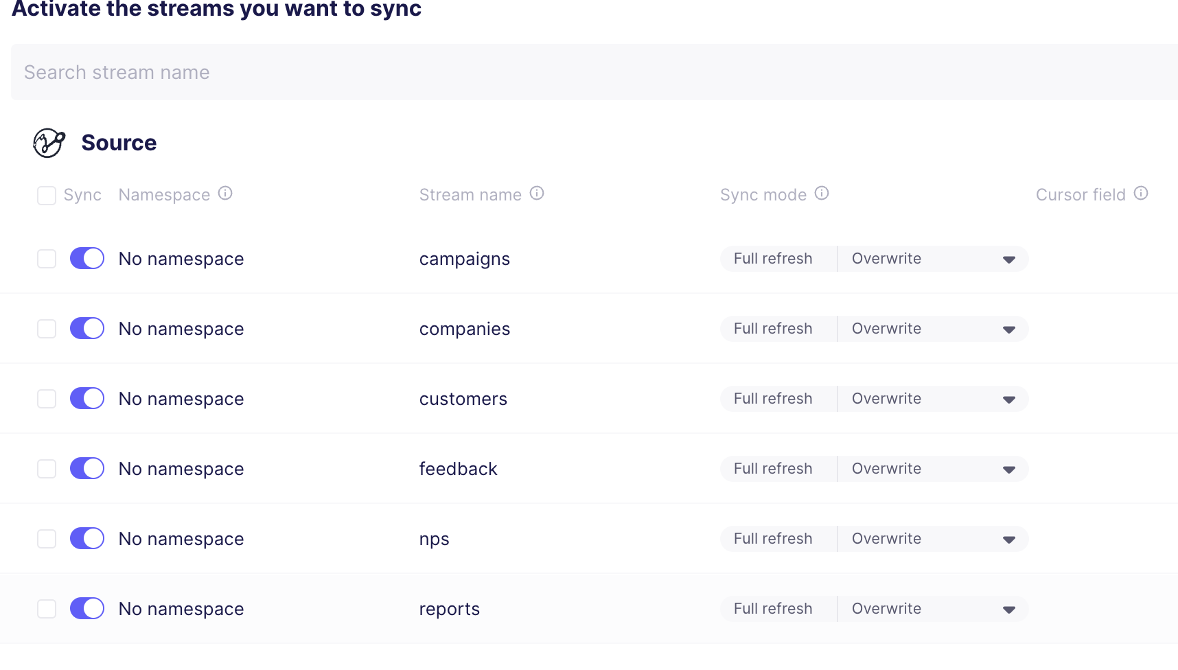 Source Retently: v0.1.3 missing streams defined in code · Issue #24996 · airbytehq/airbyte · GitHub
