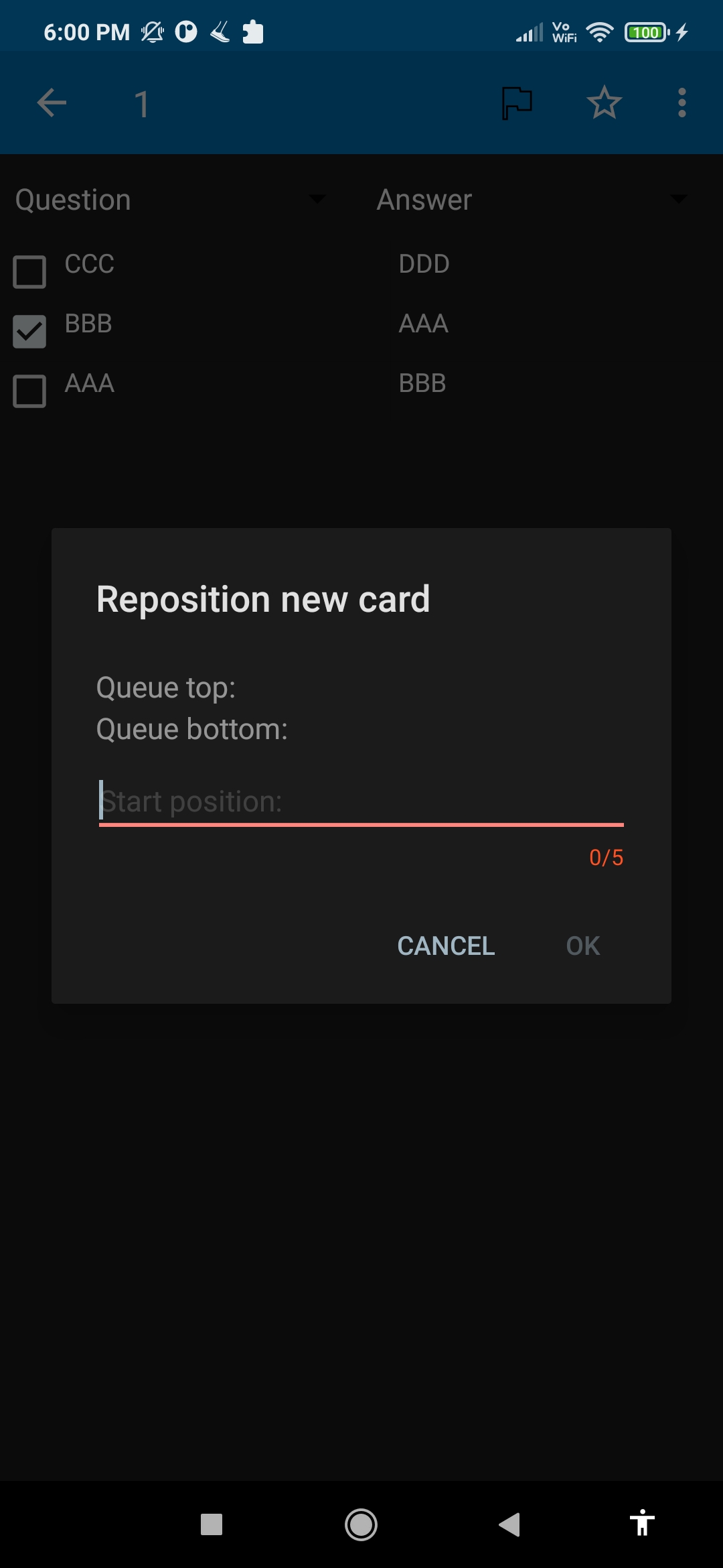 Show queue top and bottom when repositioning a card · Issue #9458 · ankidroid/Anki-Android · GitHub