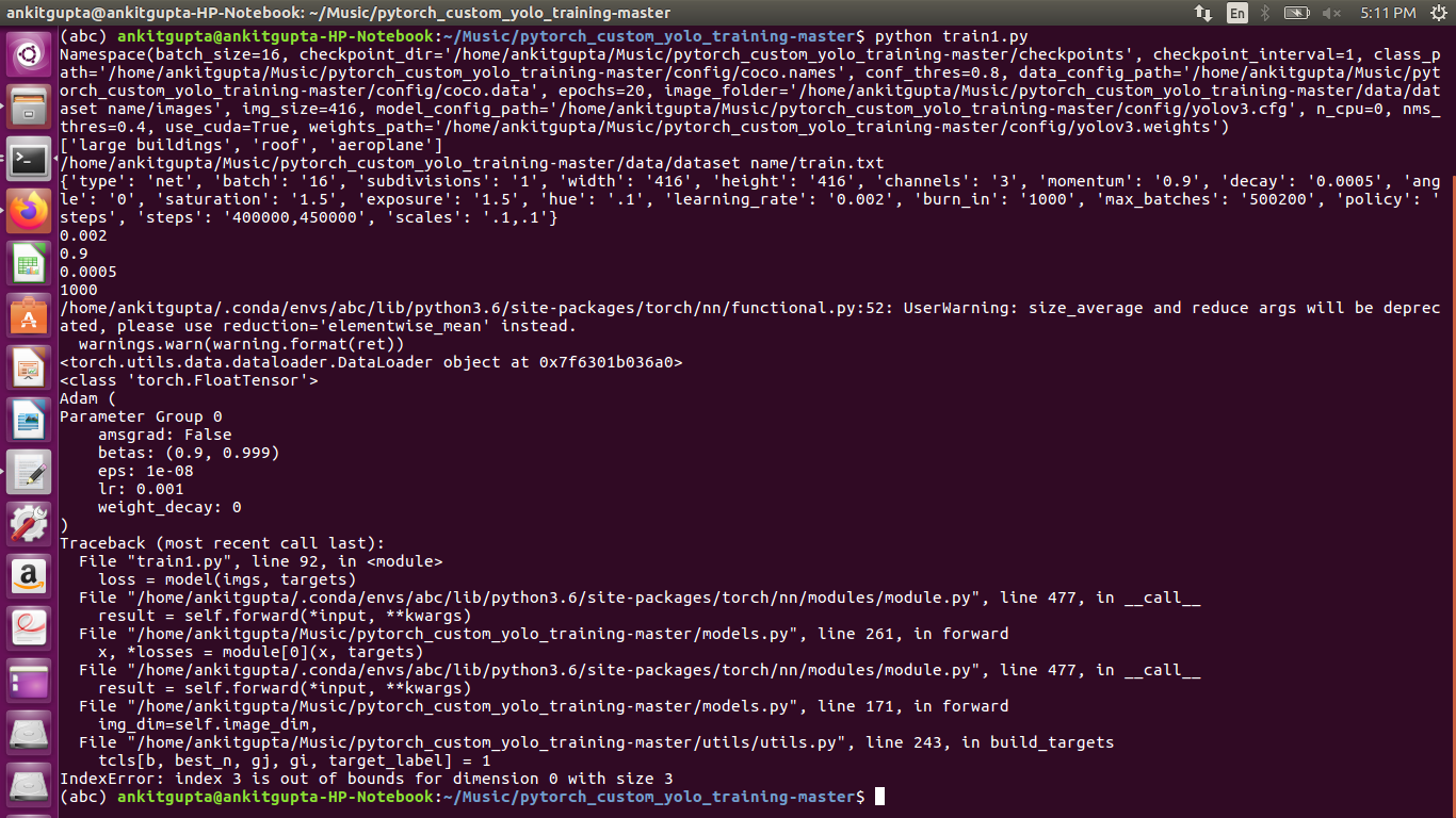IndexError: index 3 is out of bounds for dimension 0 with size 3 · Issue #1 · cfotache/pytorch ...