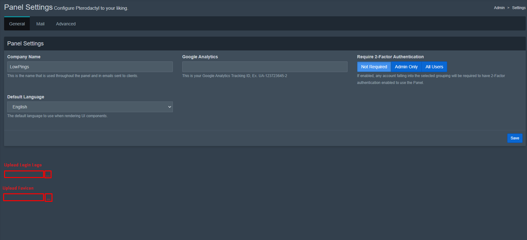 Settings to change favicon and logo · Issue #3013 · pterodactyl/panel · GitHub