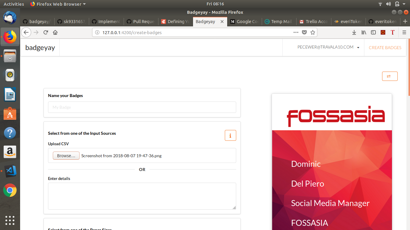 Accepting only csv files as input · Issue #1690 · fossasia/badgeyay · GitHub