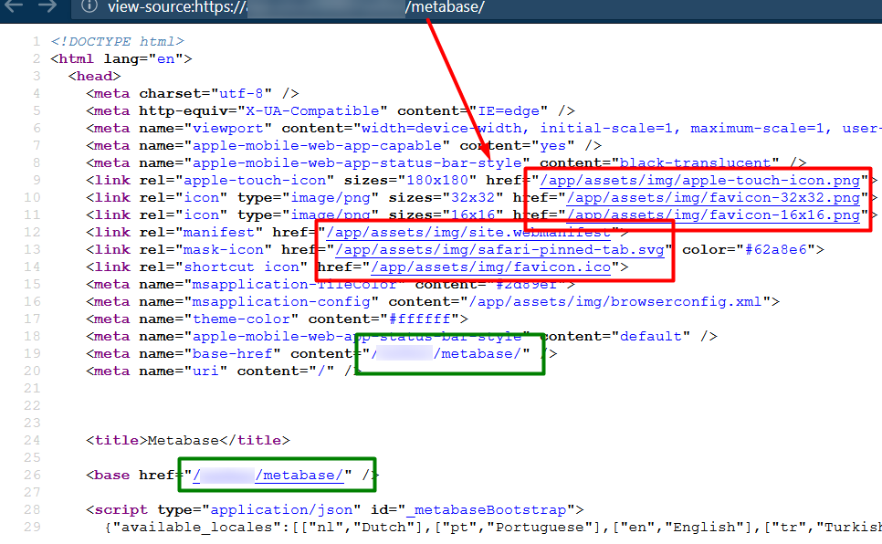 No favicon when non-root path · Issue #10743 · metabase/metabase · GitHub