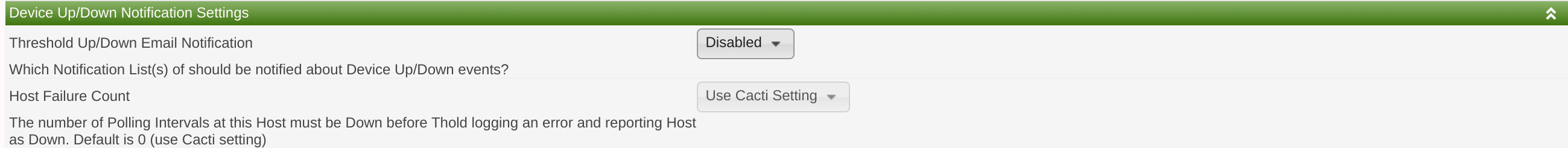 Default setting for Threshold Up/Down Email Notification · Issue #578 · Cacti/plugin_thold · GitHub