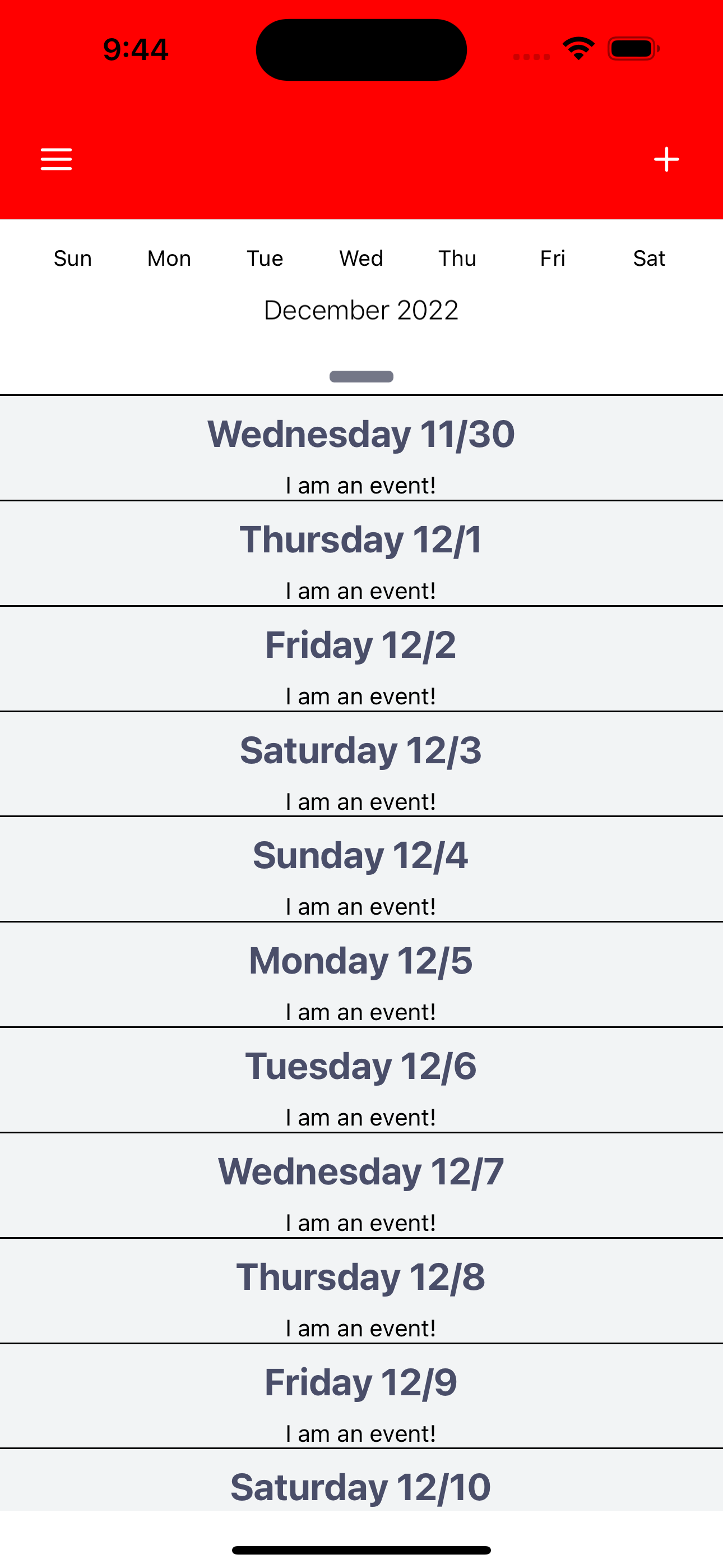 First Month in Agenda Not Displaying Correctly · Issue #2124 · wix/react-native-calendars · GitHub