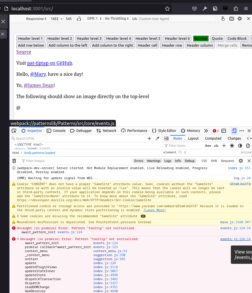 Problem with multiple suggestions · Issue #53 · Patternslib/pat-tiptap · GitHub