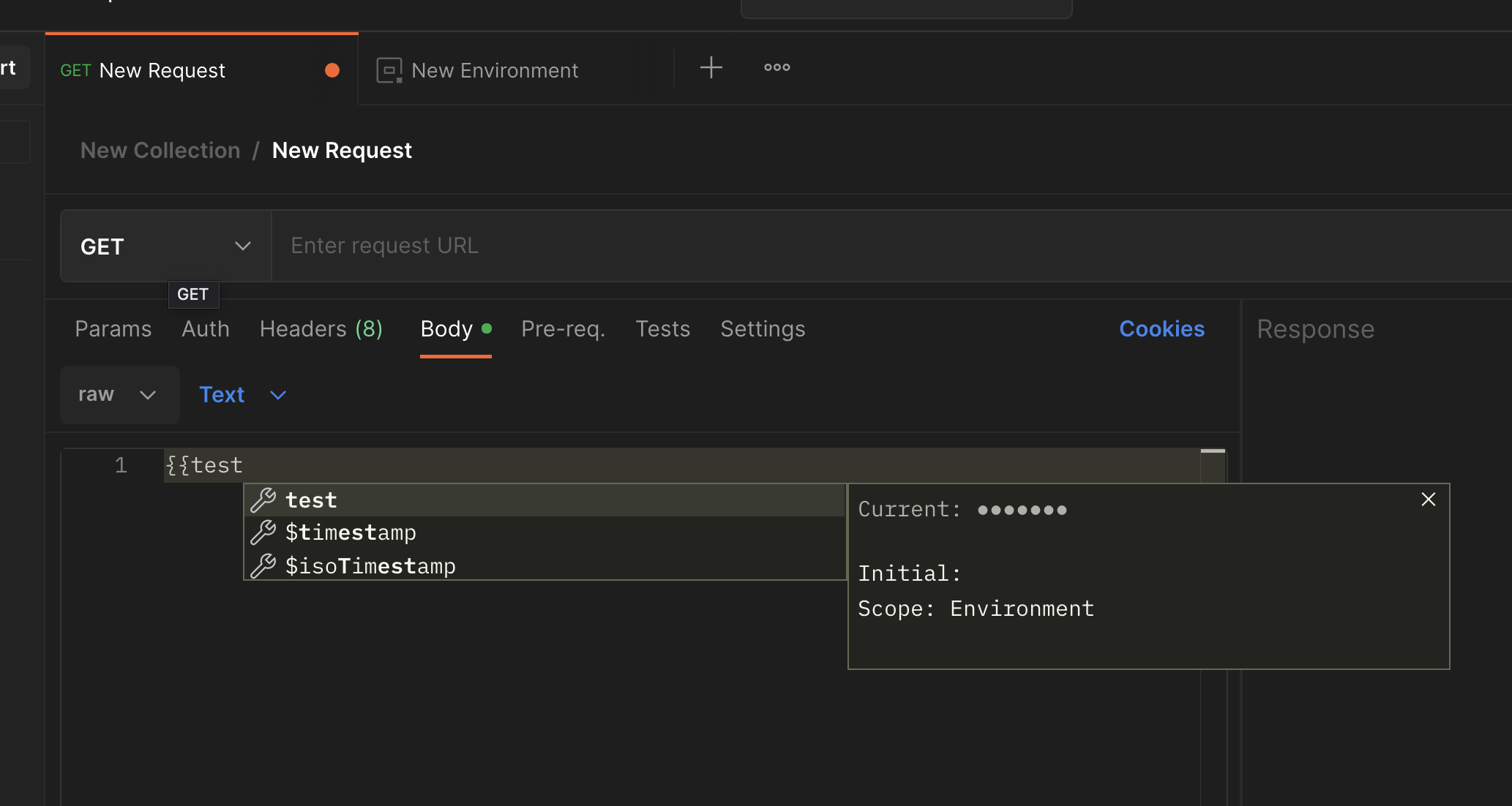 Secret Environment variables shown in plain text in request body (raw ...
