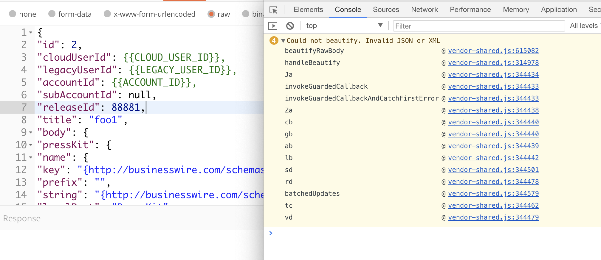 Canary: Unable to Beautify · Issue #8253 · postmanlabs/postman-app ...