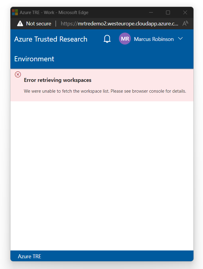 On first load of workspace with auto_create app reg, et error after granting consent · Issue ...