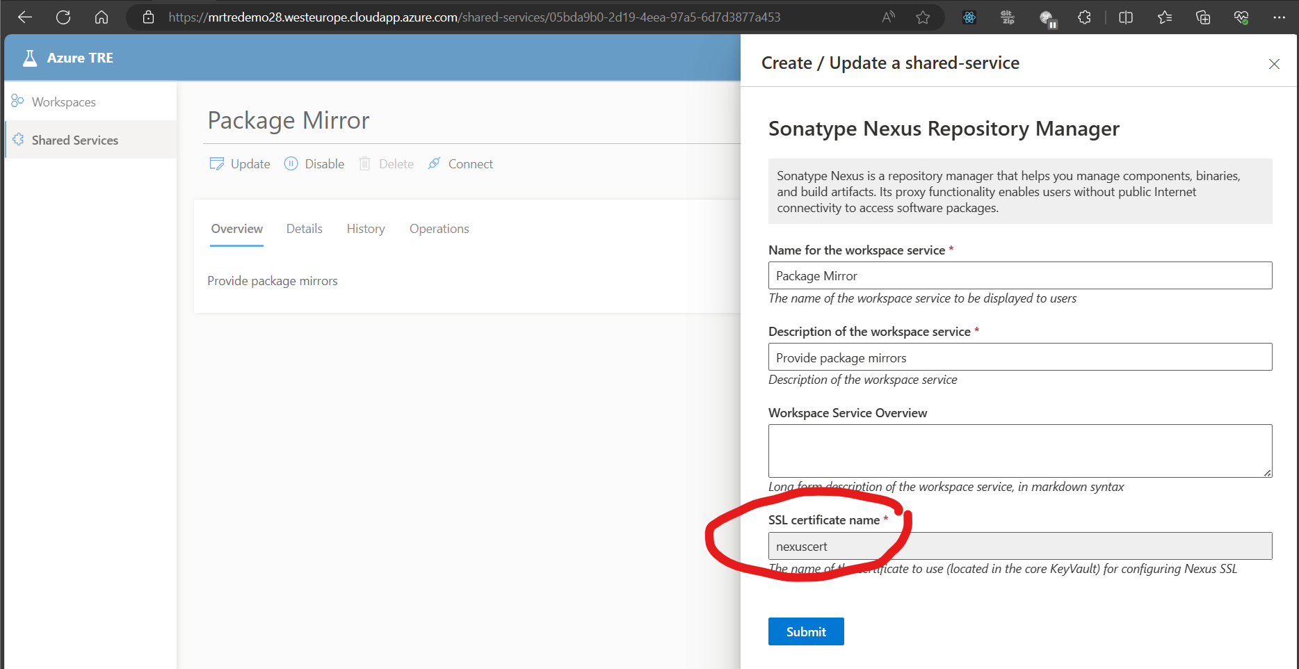 Shared Service Update Does Not Work From Shared Services Page · Issue 3716 · Microsoft