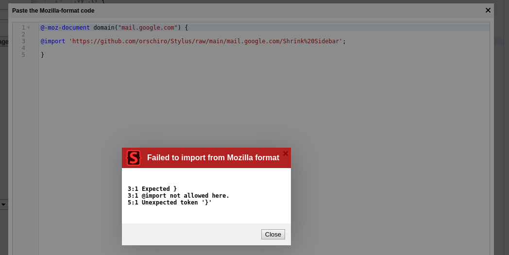 Import and keep updated directly from Github? · Issue #1237 · openstyles/stylus · GitHub