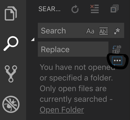 Toggle search Details icon update · Issue #76402 · microsoft/vscode ...
