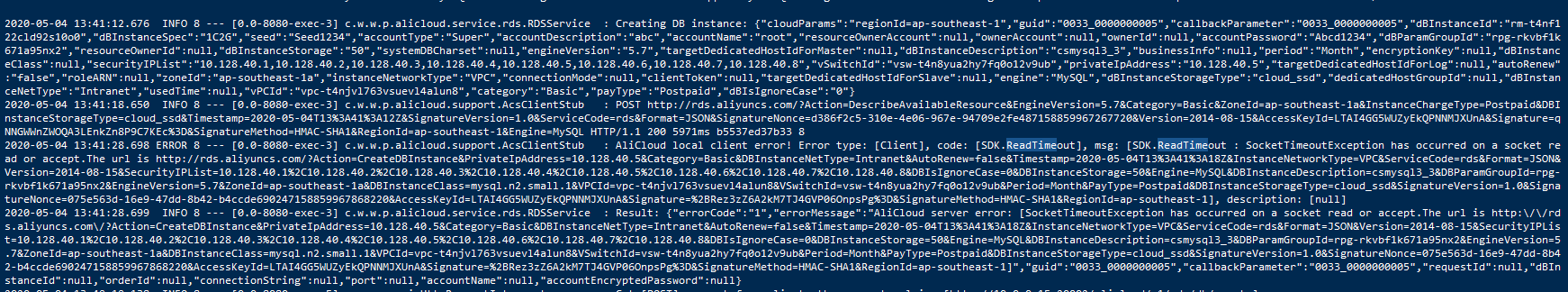 创建rds返回超时失败SDK.ReadTimeout : SocketTimeoutException · Issue #97 · WeBankPartners/wecube-plugins ...